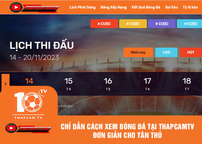 ThapCam TV - Link Vào Thập Cẩm TV Xem Trực Tiếp Bóng Đá